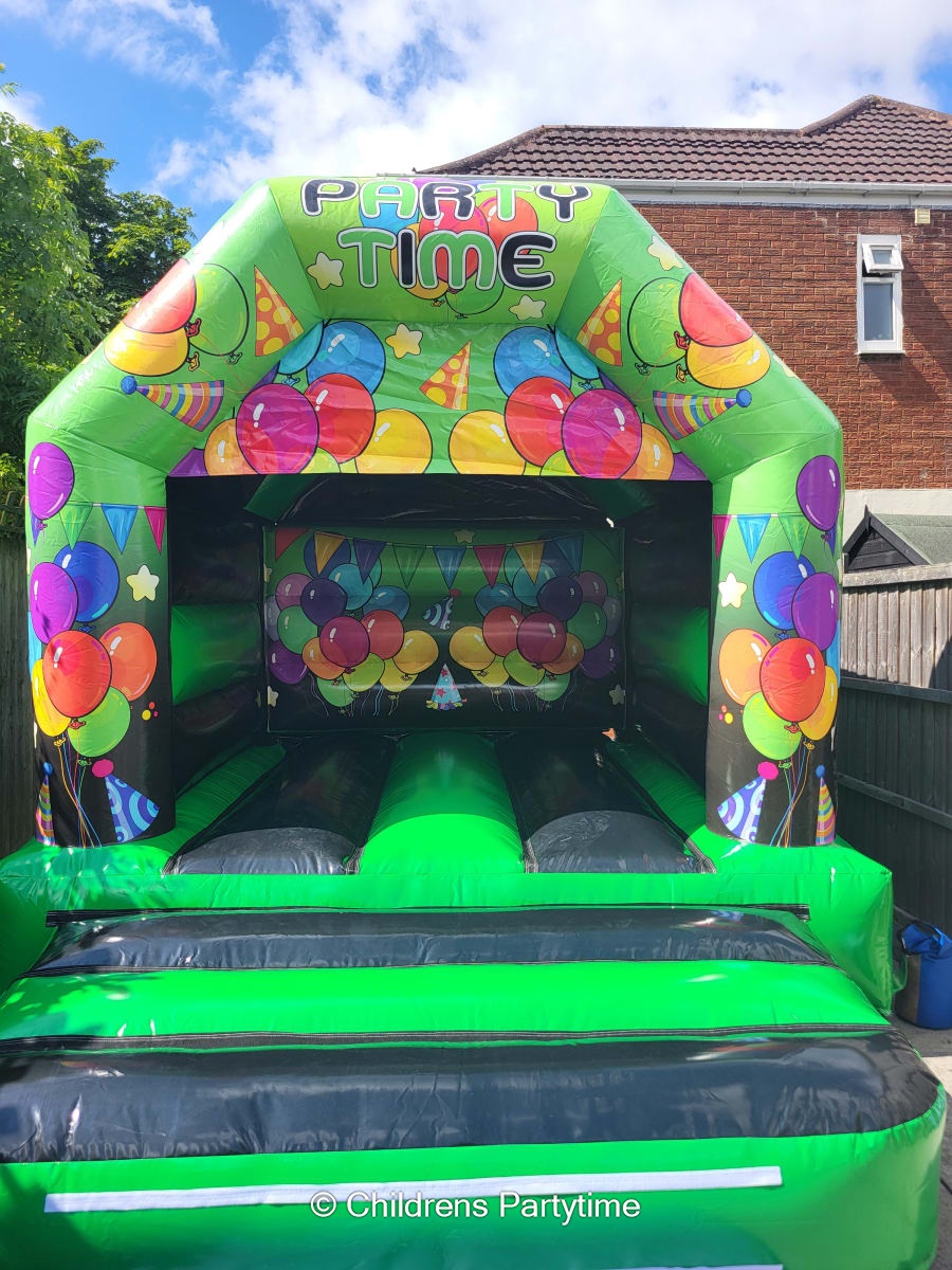 Party Bouncy Castle Black and Green - Bouncy Castle Hire in ...
